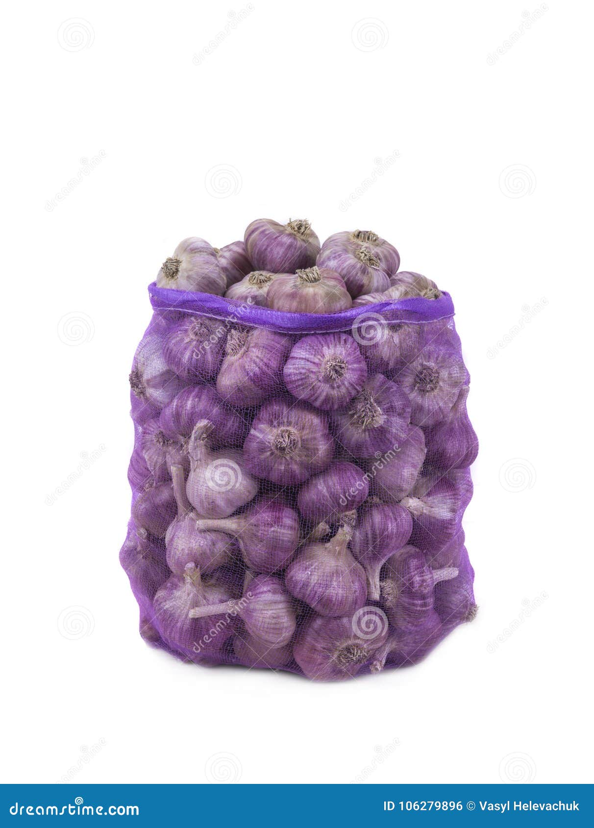 Garlic bag stock photo. Image of object, organic, natural - 106279896