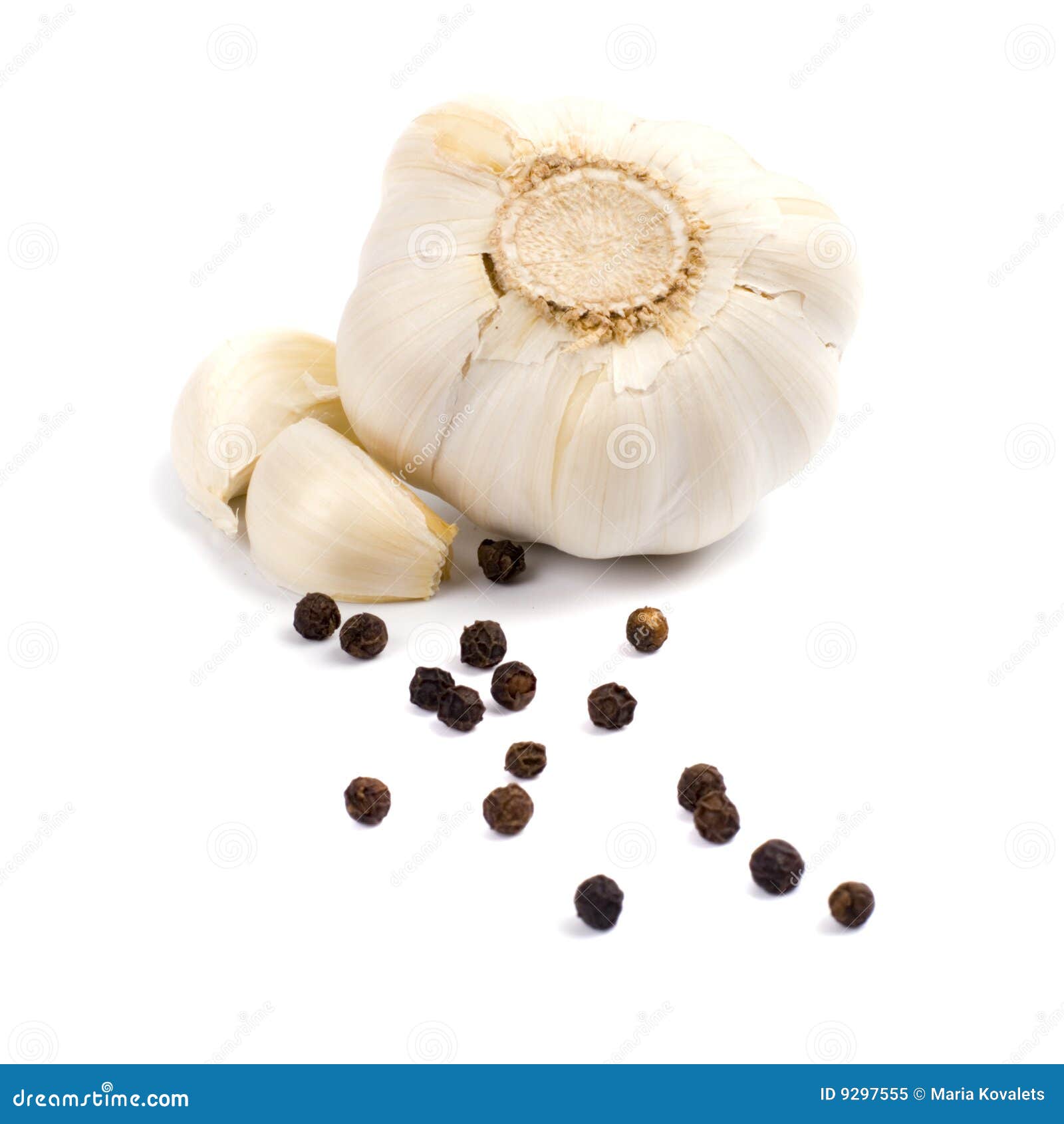 Garlic and black pepper stock image. Image of pepper, natural - 9297555