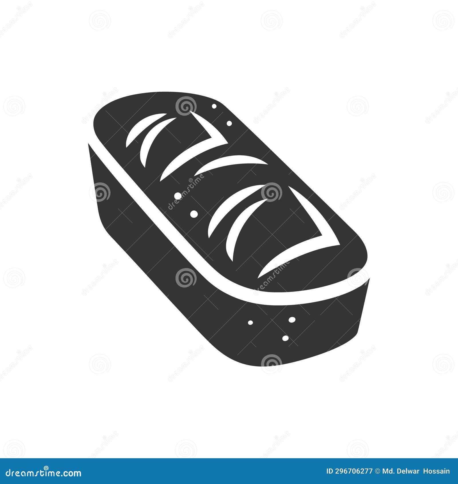 Garlic Bread Icon stock vector. Illustration of garlic - 296706277