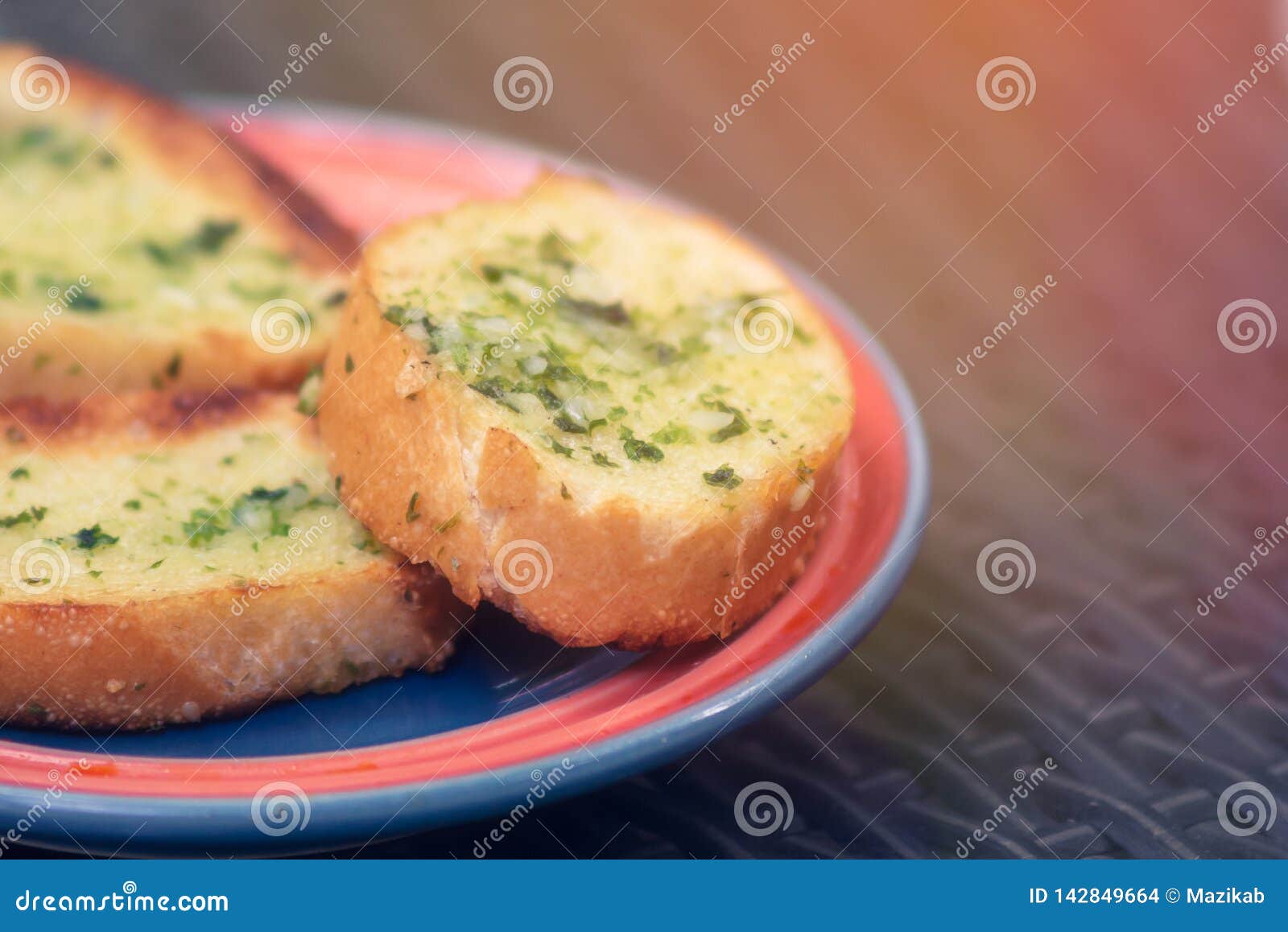 Garlic bread stock photo. Image of bread, flavor, baton - 142849664