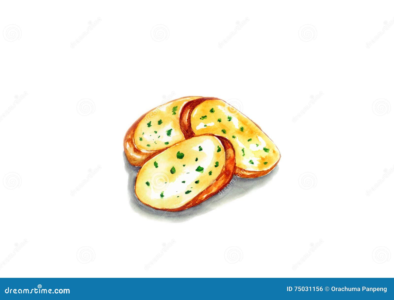 Cartoon Garlic Bread