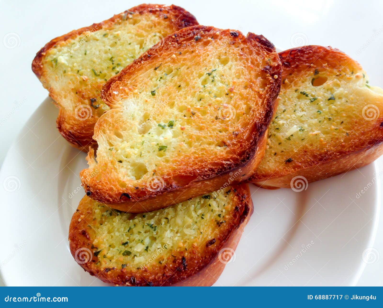 Garlic bread stock image. Image of dainty, buttered, cuisine - 68887717