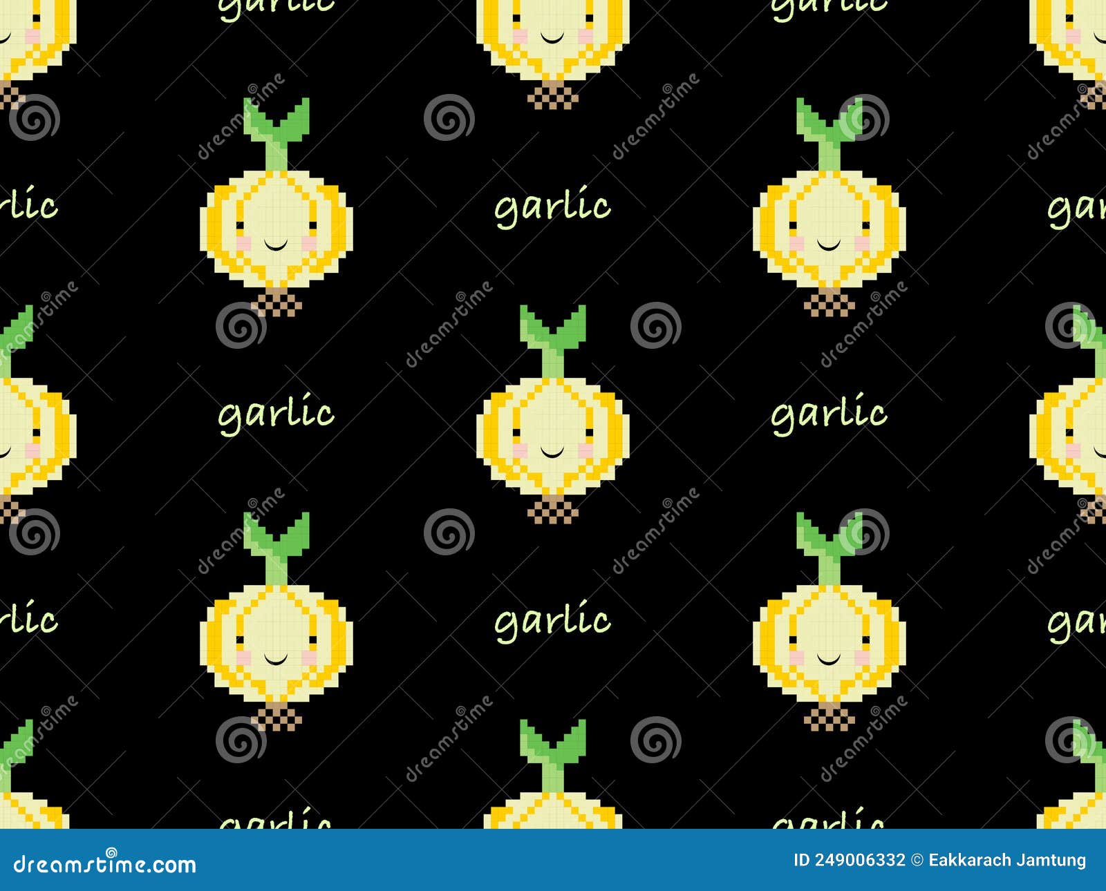 Garlic Pixel Art. Vegetable Pixelated. Old Game Graphics. 8 Bit Vector ...