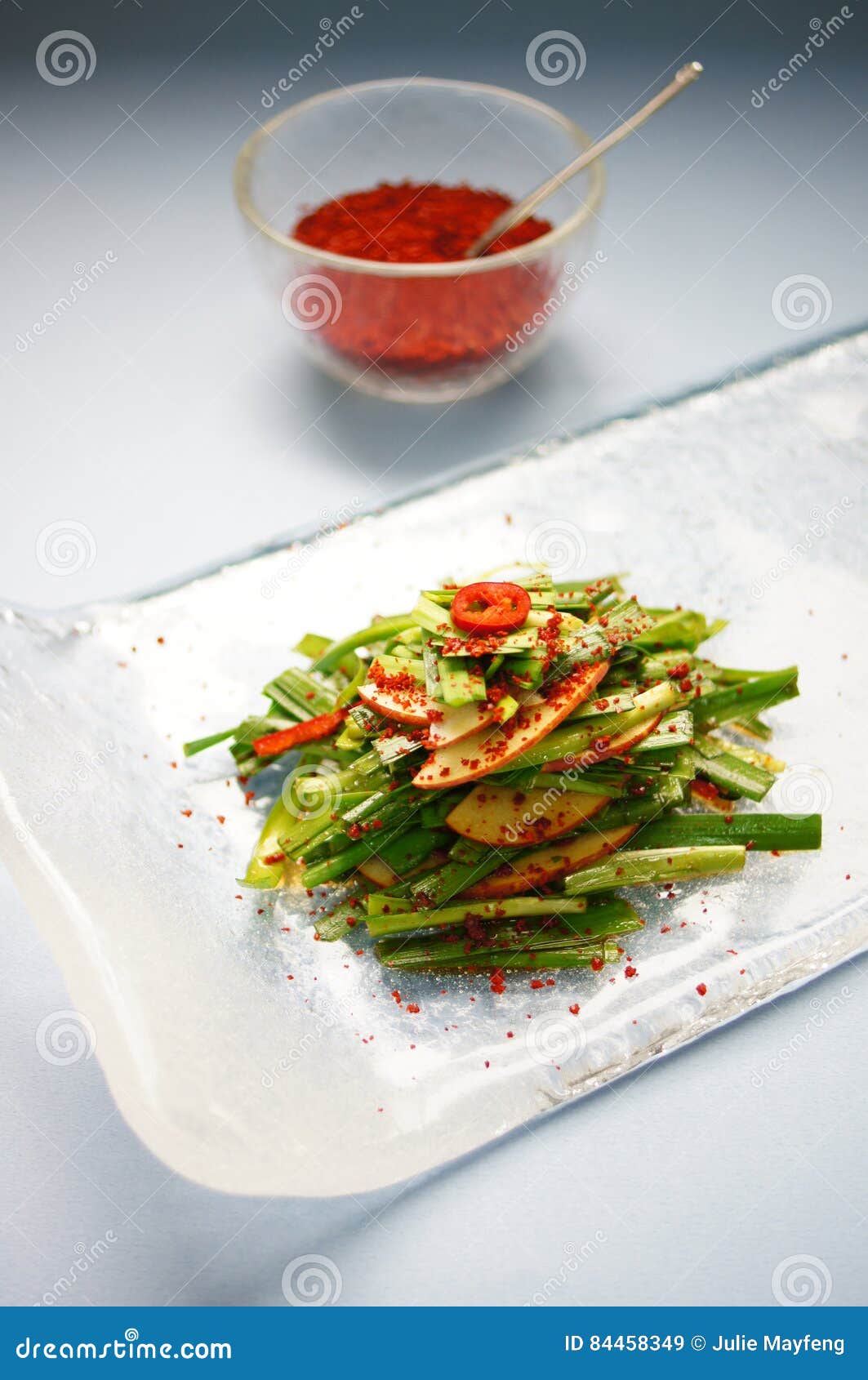 Garlic Chive Salad Buchu Muchim Stock Image - Image of cutting, natural ...