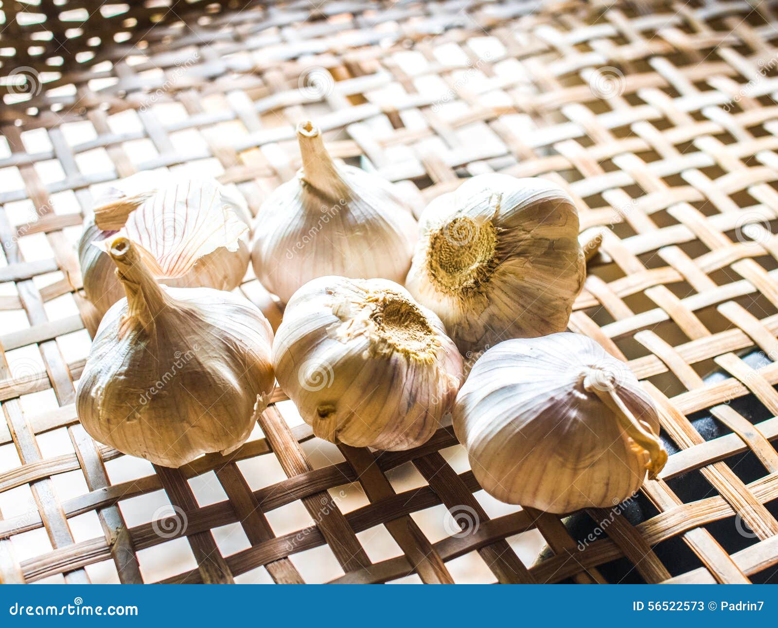 Garlic stock image. Image of group, cracked, herb, close - 56522573