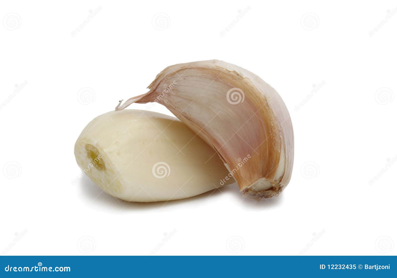 Garlic Clove Pair stock image. Image of italian, peeled - 12232435