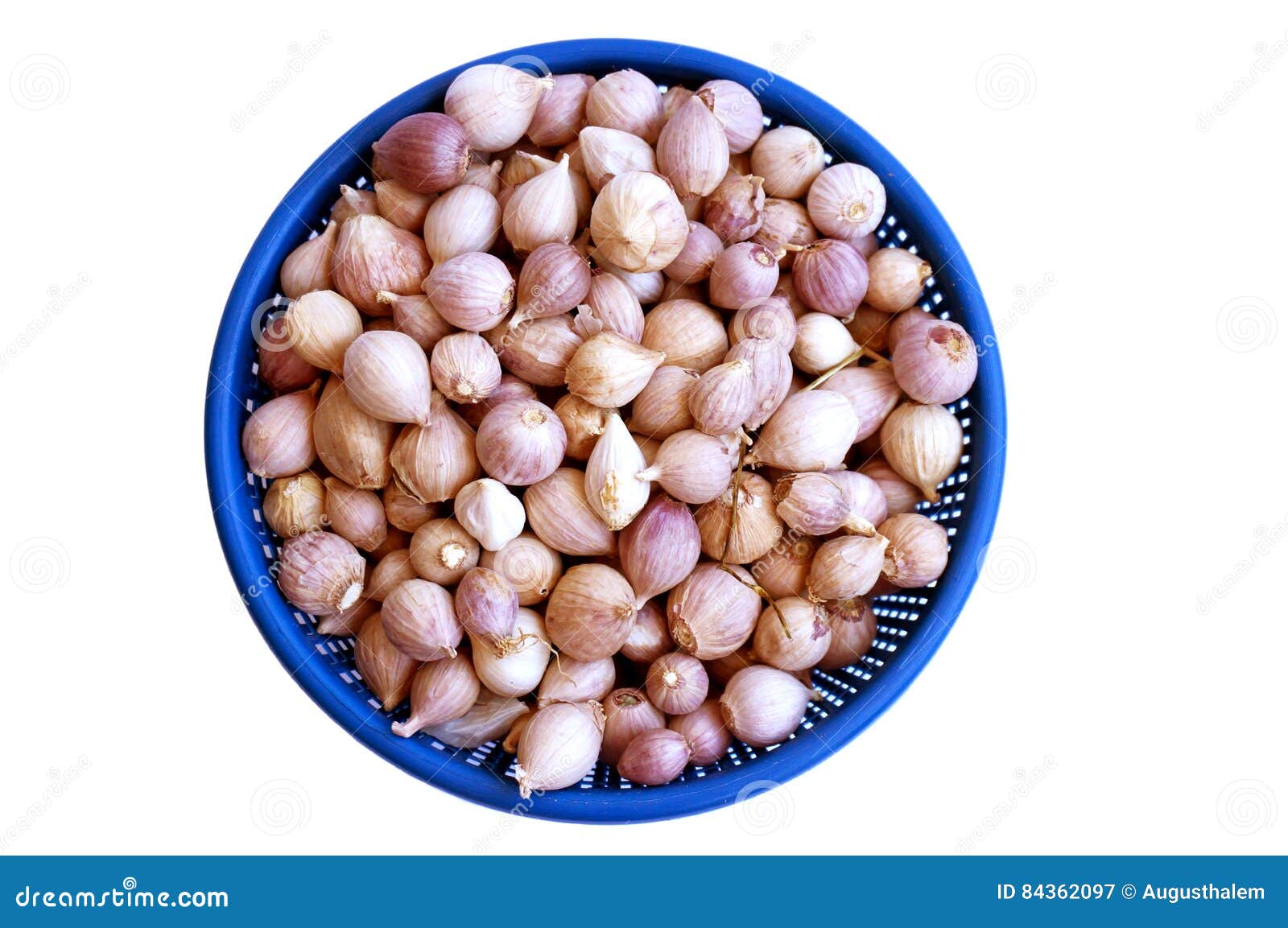 Garlic Cloves in Blue Basket Stock Image - Image of healthy, color ...