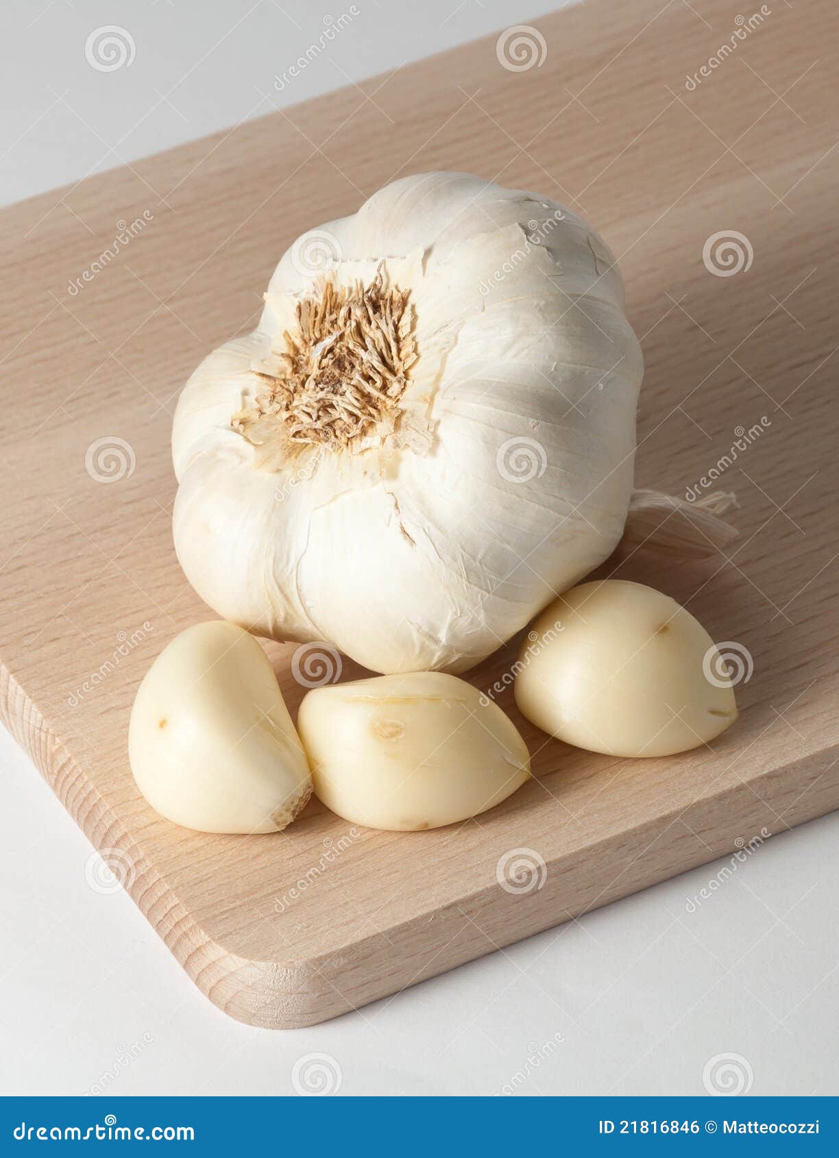 Garlic cloves and head stock photo. Image of bulb, nature - 21816846