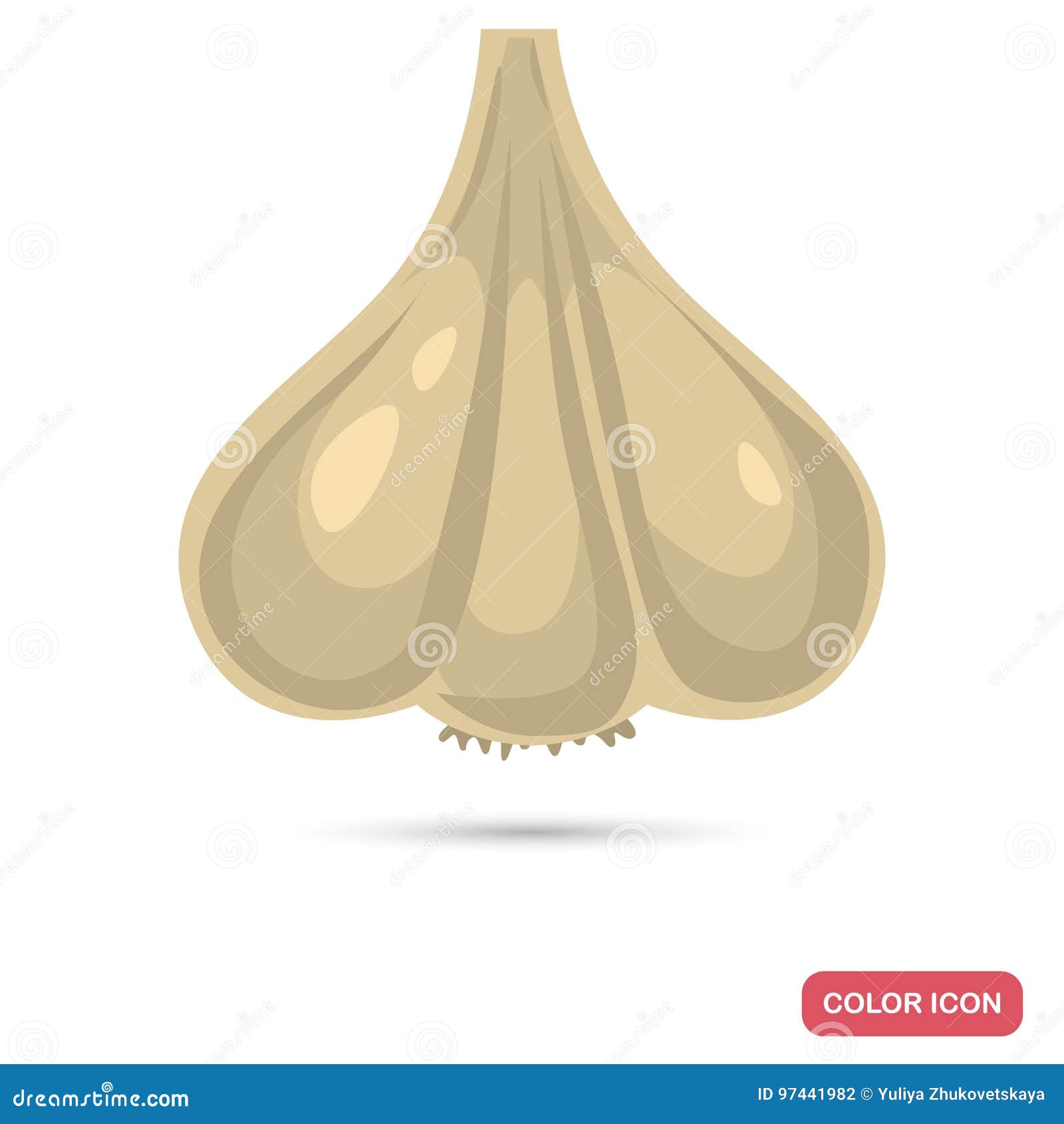Garlic Color Icon for Web and Mobile Design Stock Illustration ...