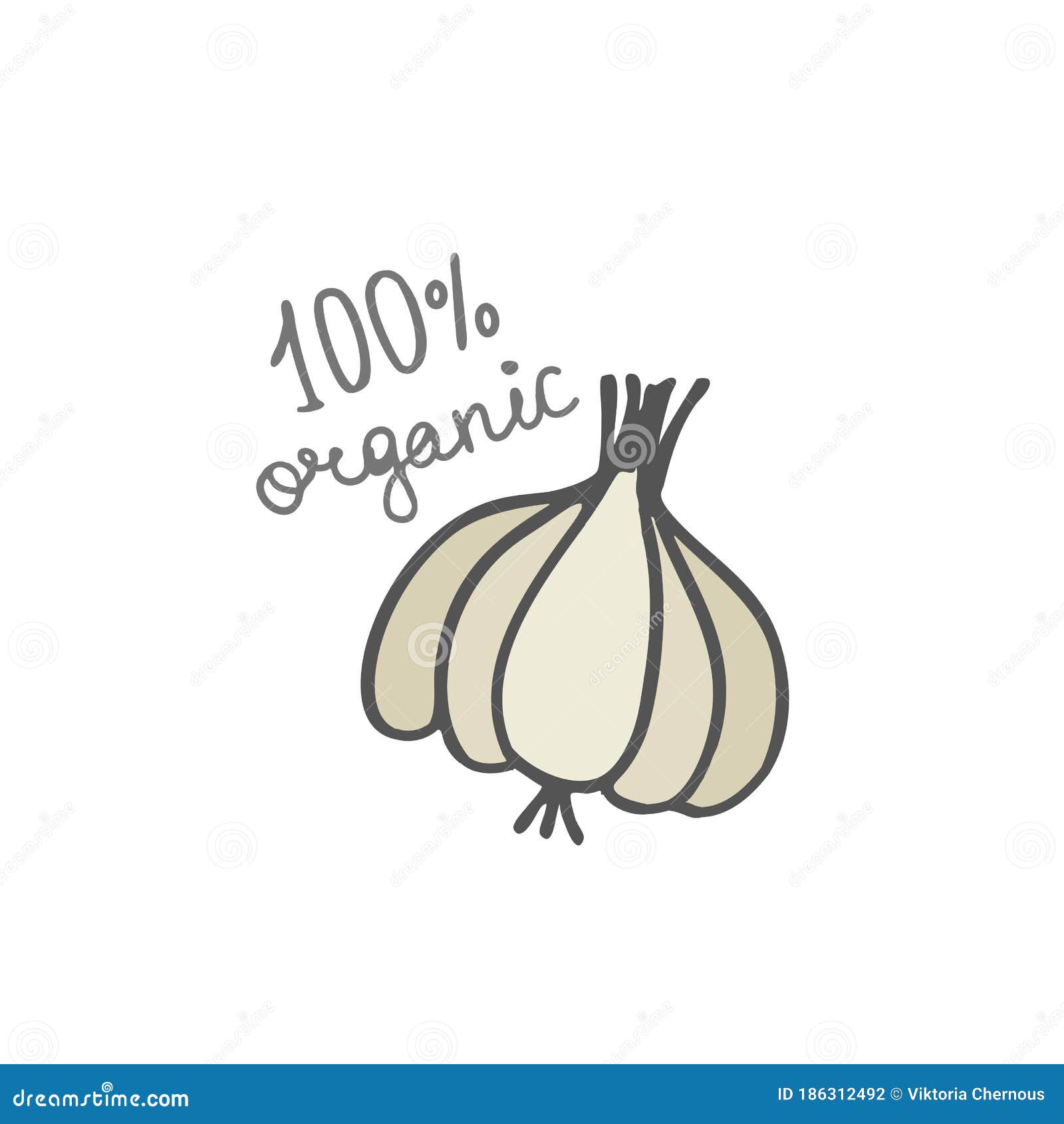 Garlic Doodle Icon, Vector Illustration Stock Illustration ...