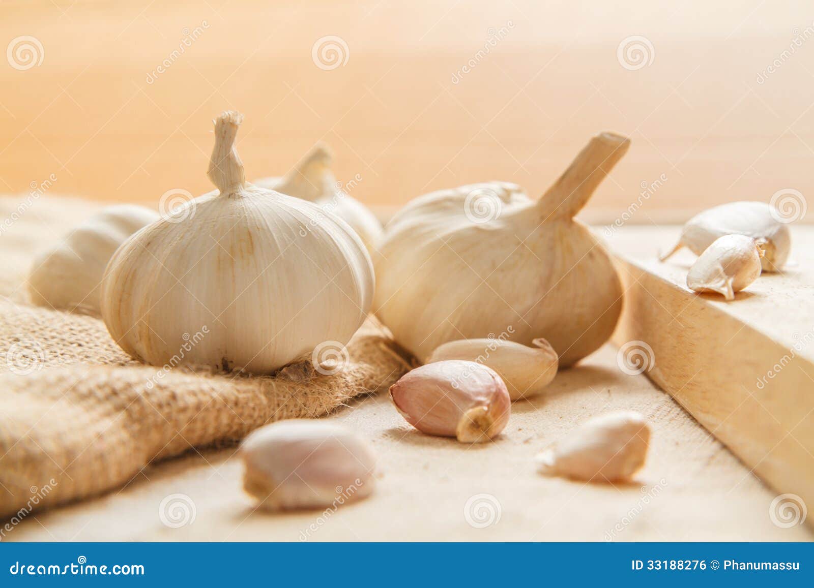 Garlic on fabric stock photo. Image of medicine, purple - 33188276