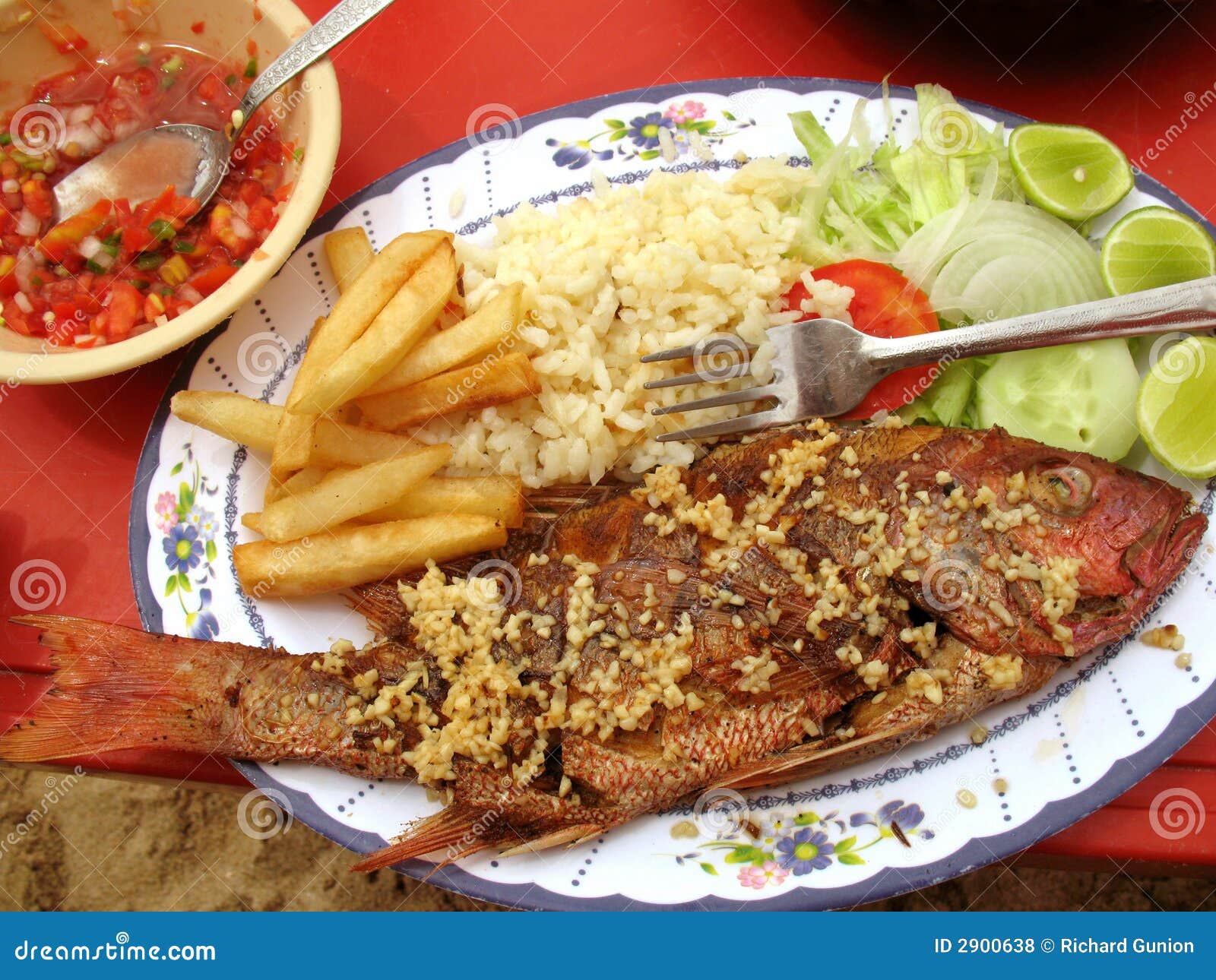 Garlic Fish Platter stock photo. Image of mexico, lettuce - 2900638
