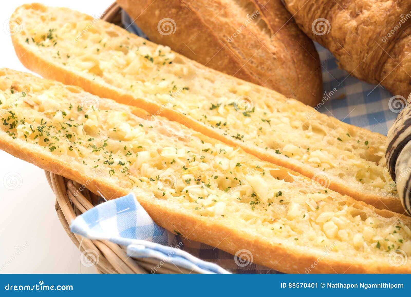 Garlic french bread stock image. Image of croissant, toast - 88570401