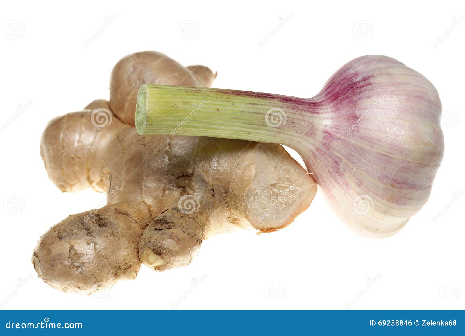 Garlic and Ginger on a White Background Stock Photo - Image of ...