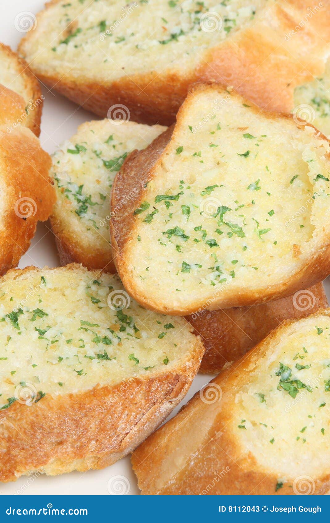 Garlic & Herb Bread stock image. Image of macro, slice - 8112043