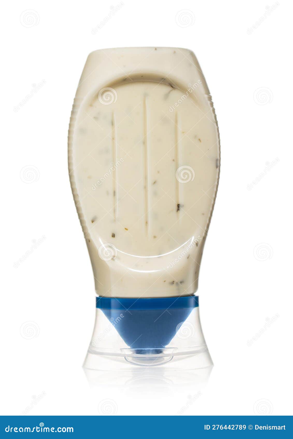 Garlic and Herb Classic Sauce in Plastic Container on White Background ...
