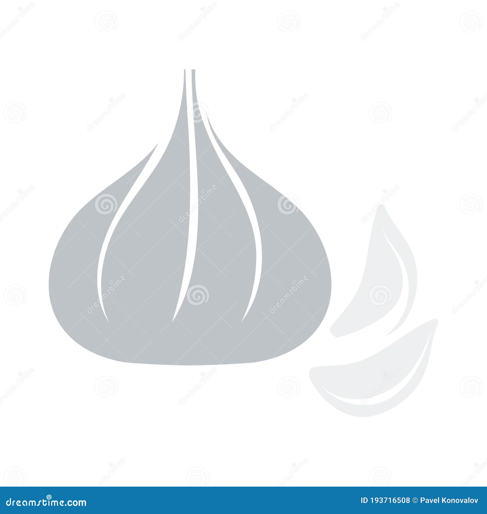 Garlic Icon stock vector. Illustration of vegan, ingredient - 193716508