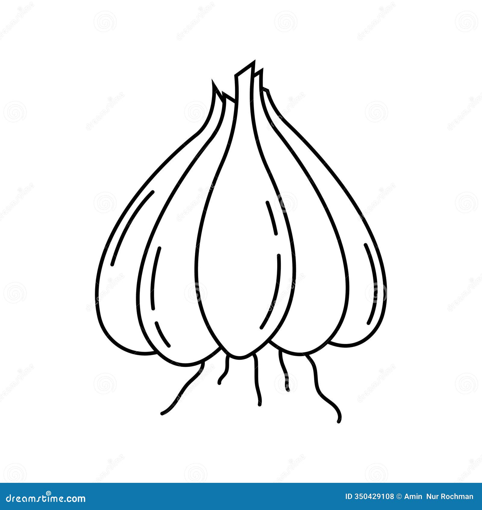 Garlic Illustration Logo Icon Vector Design Template Stock Illustration ...