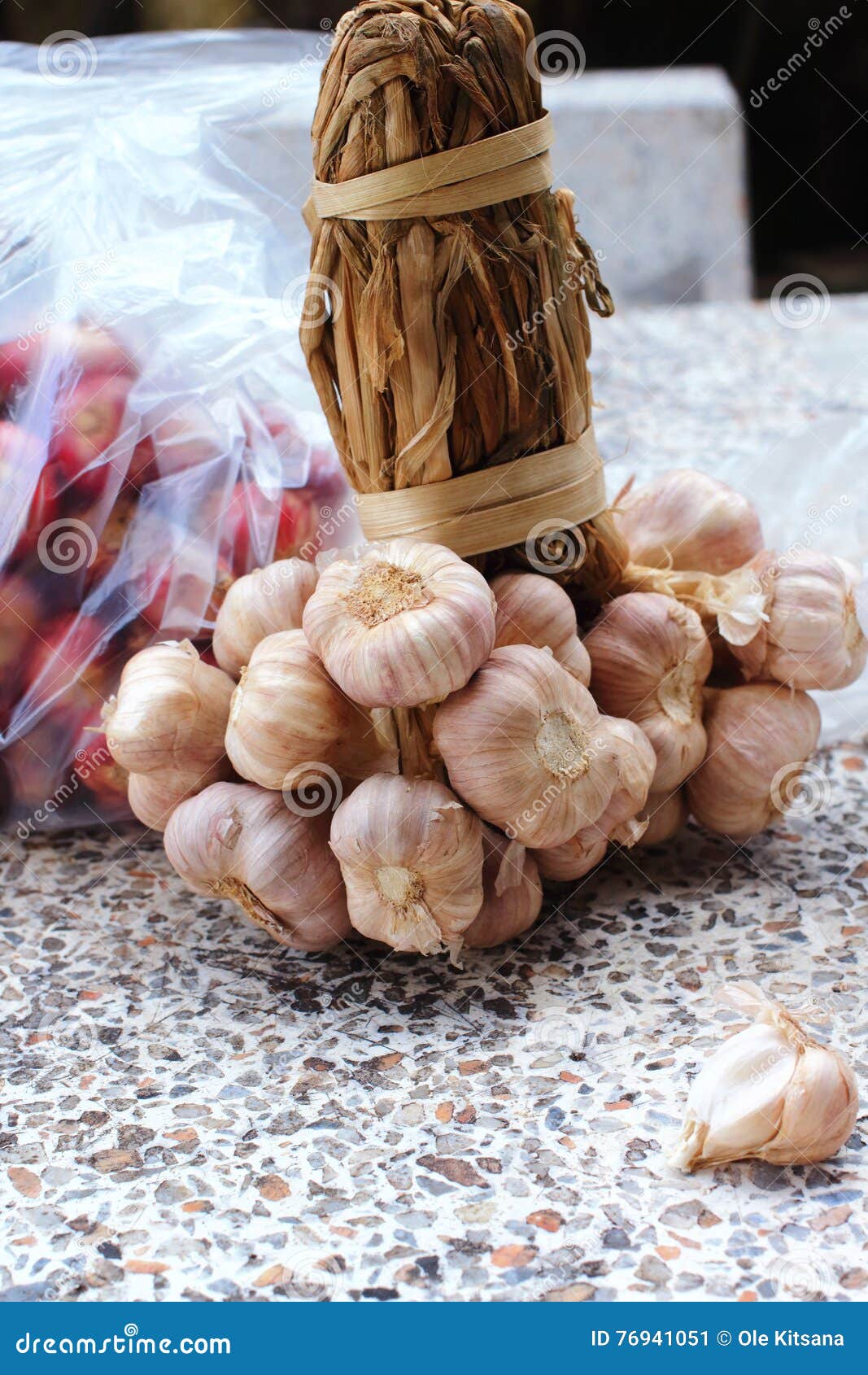 Garlic stock image. Image of sativum, thai, herb, garlic - 76941051