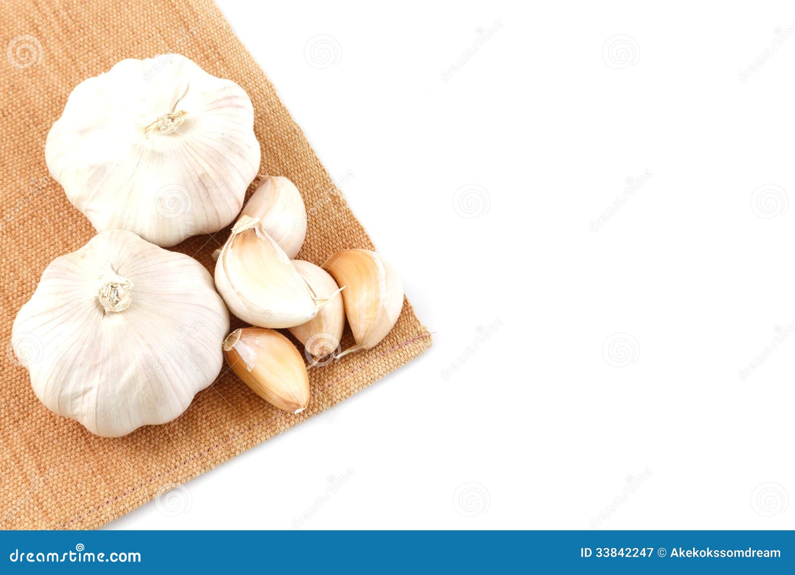 Garlic Isolated on White Background Stock Image - Image of bright ...