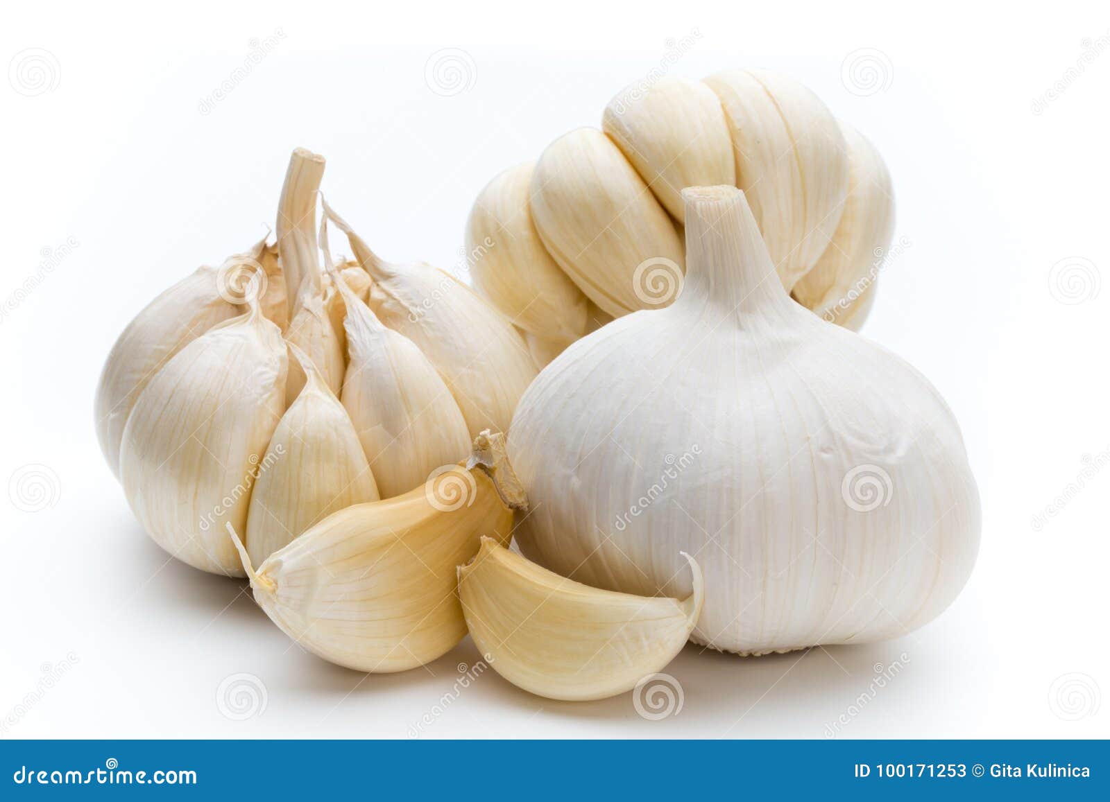 Garlic Isolated on the White Background. Stock Image - Image of garlic ...