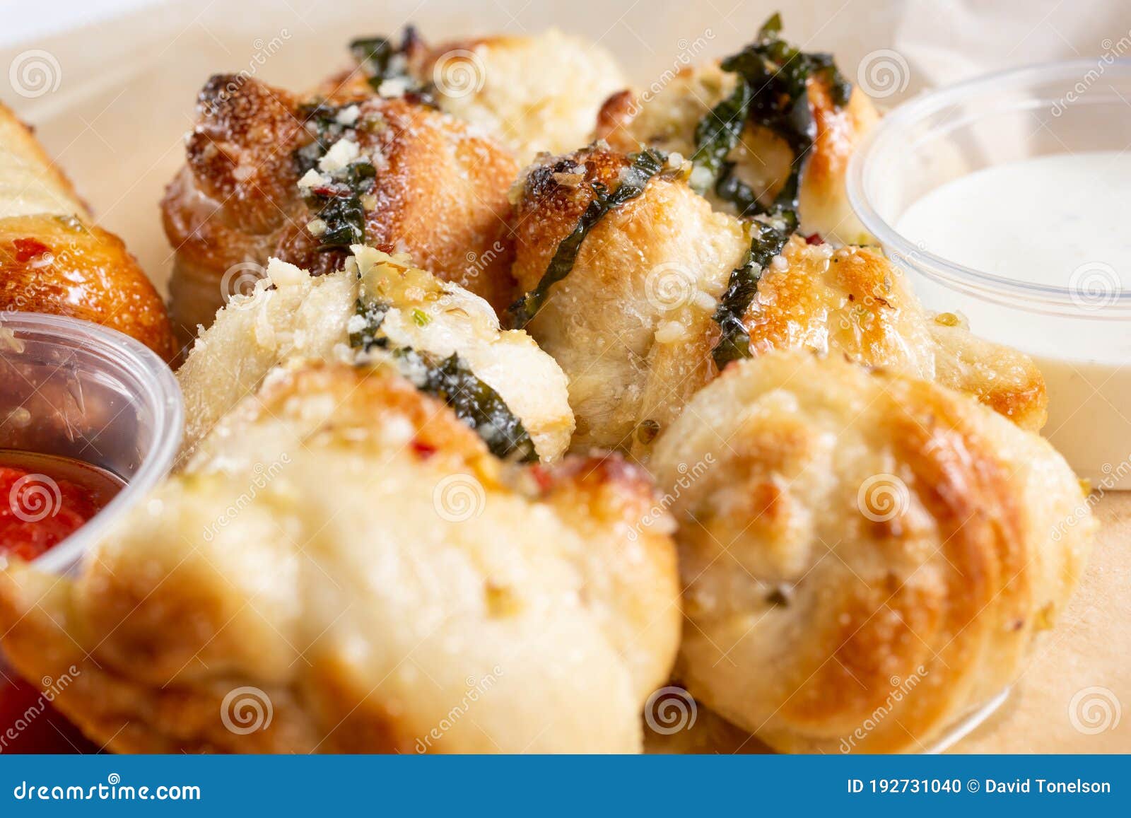 Garlic knots stock photo. Image of shop, table, merchandise - 192731040