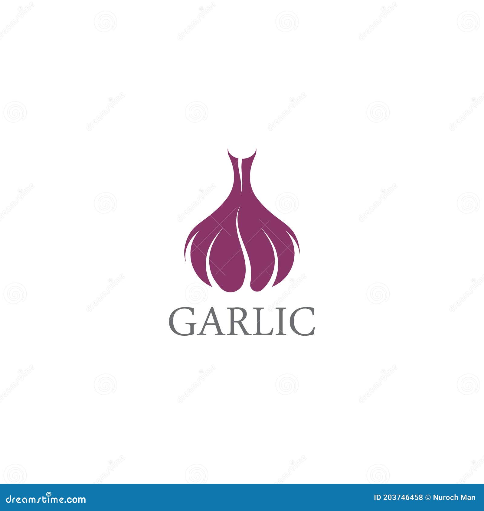 Garlic Logo Icon Symbol Design Vector Illustration. Stock Vector ...