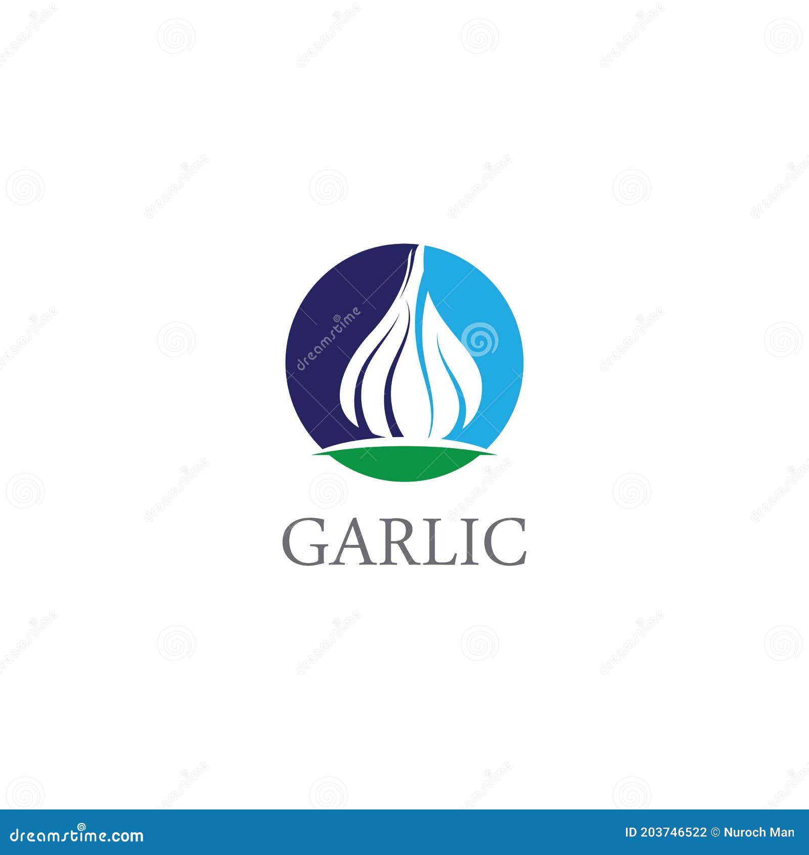 Garlic Logo Icon Symbol Design Vector Illustration. Stock Vector ...