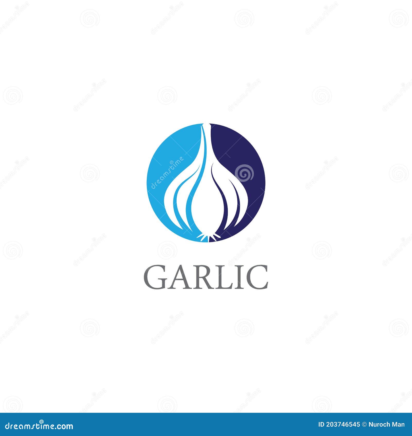 Garlic Logo Icon Symbol Design Vector Illustration. Stock Vector ...