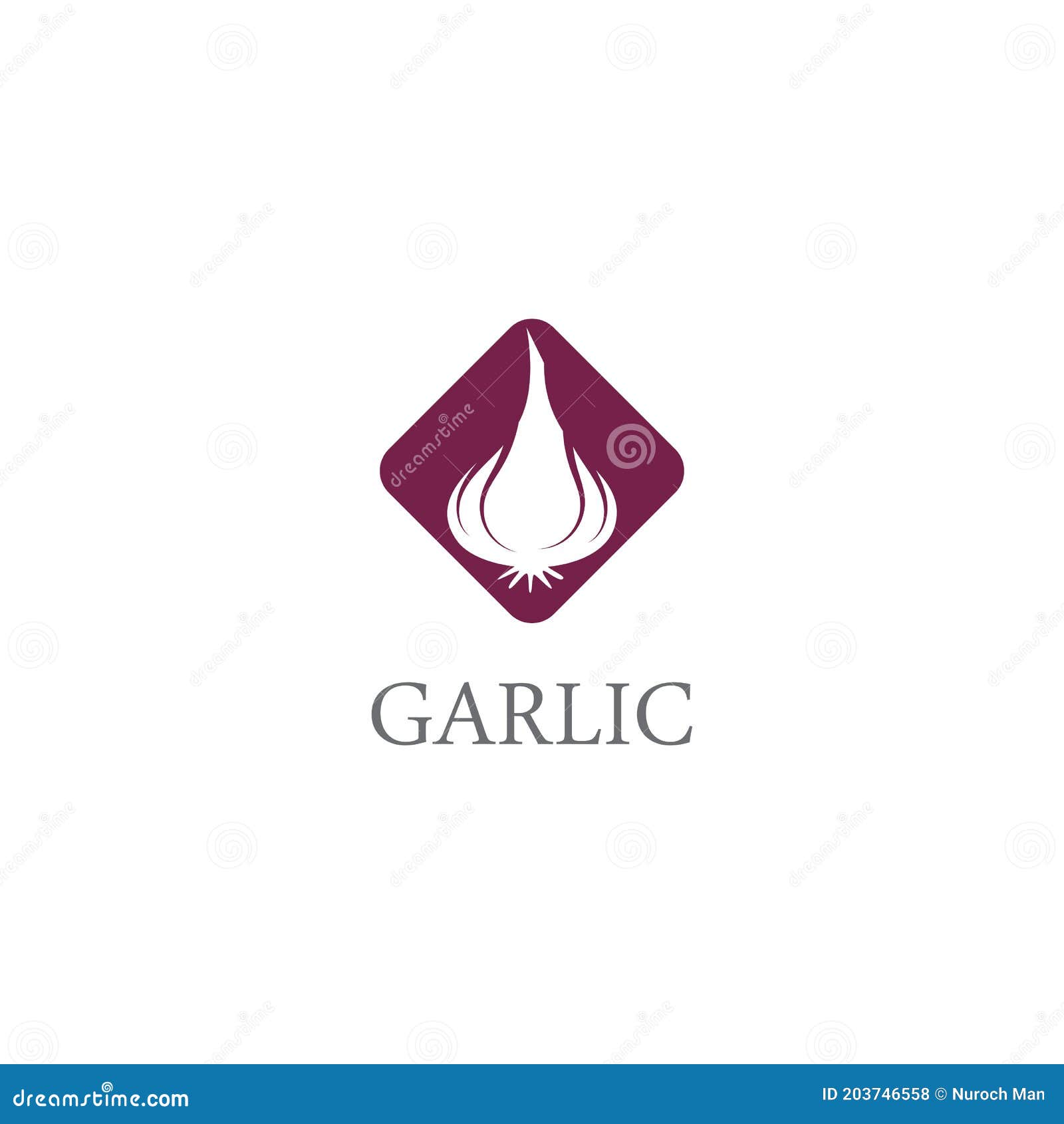 Garlic Logo Icon Symbol Design Vector Illustration. Stock Vector ...