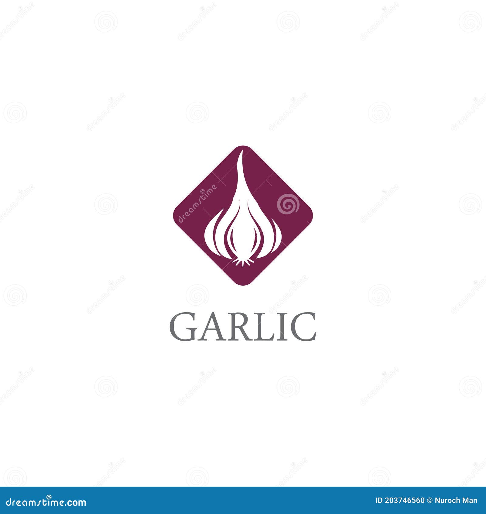 Garlic Logo Icon Symbol Design Vector Illustration. Stock Vector ...