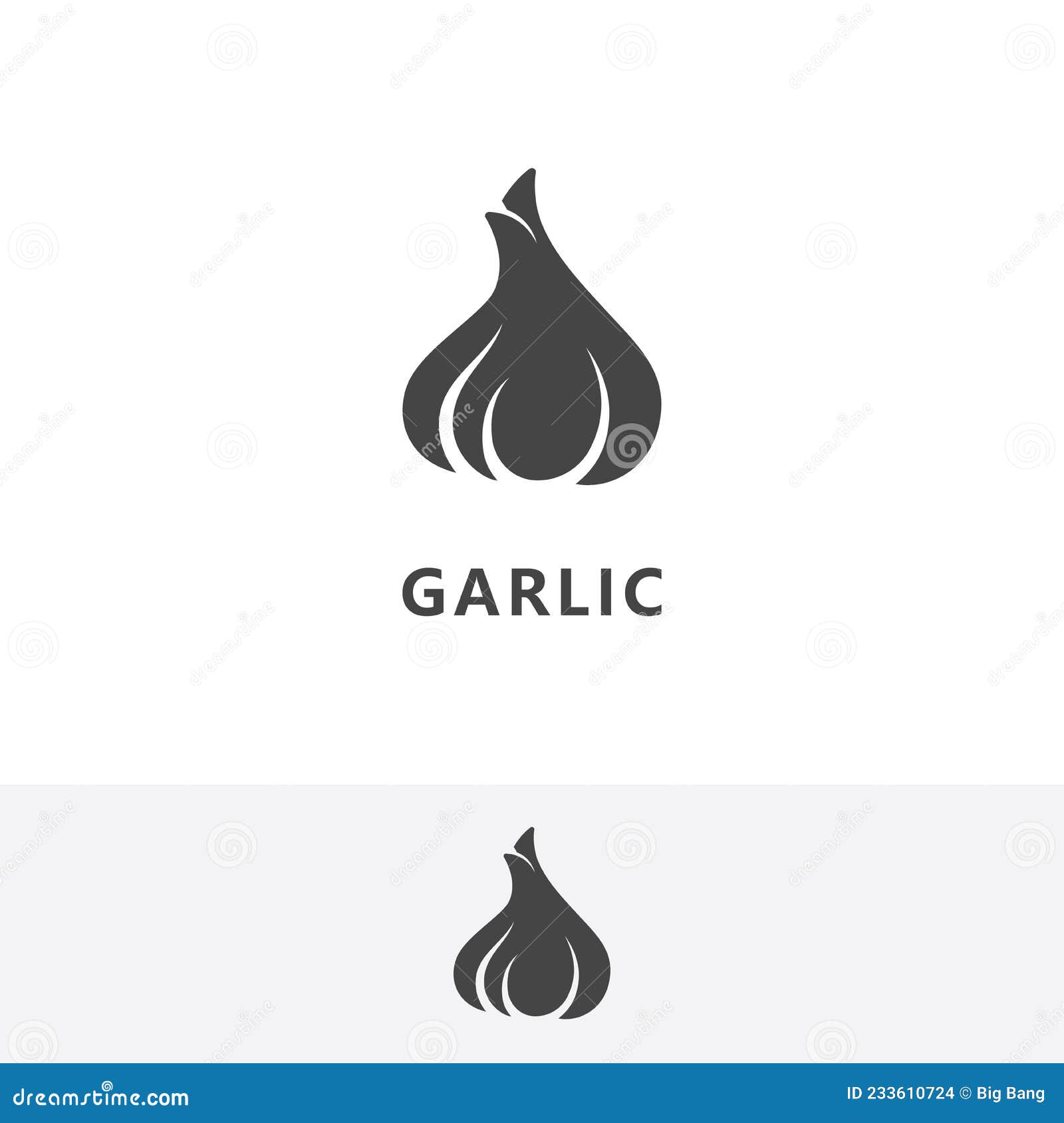 Garlic Logo Icon Vector Illustration Stock Vector - Illustration of ...