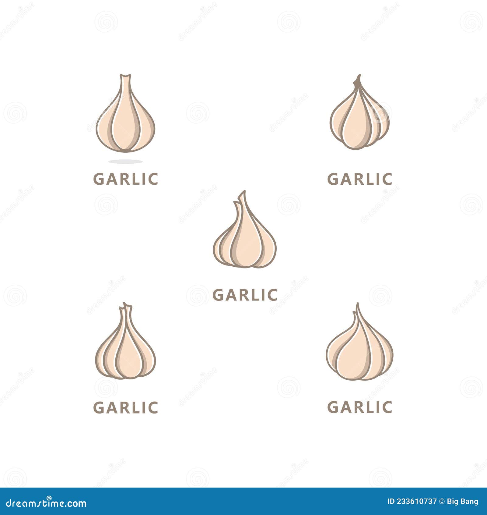 Garlic Logo Icon Vector Illustration Stock Vector - Illustration of ...