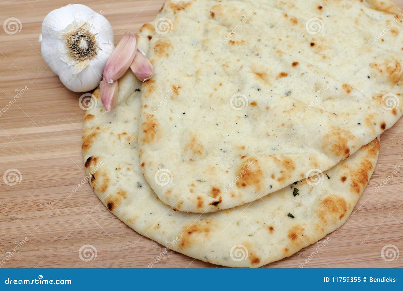 Garlic Naan stock image. Image of food, garlic, flat - 11759355