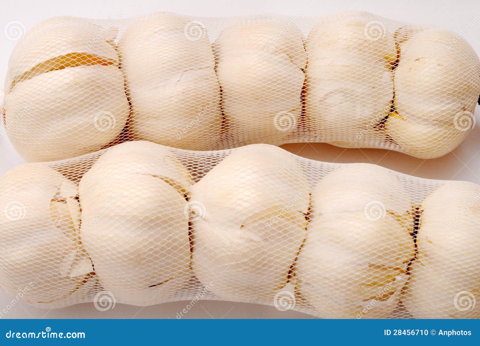 Garlic in net bags stock photo. Image of garlic, agriculture - 28456710
