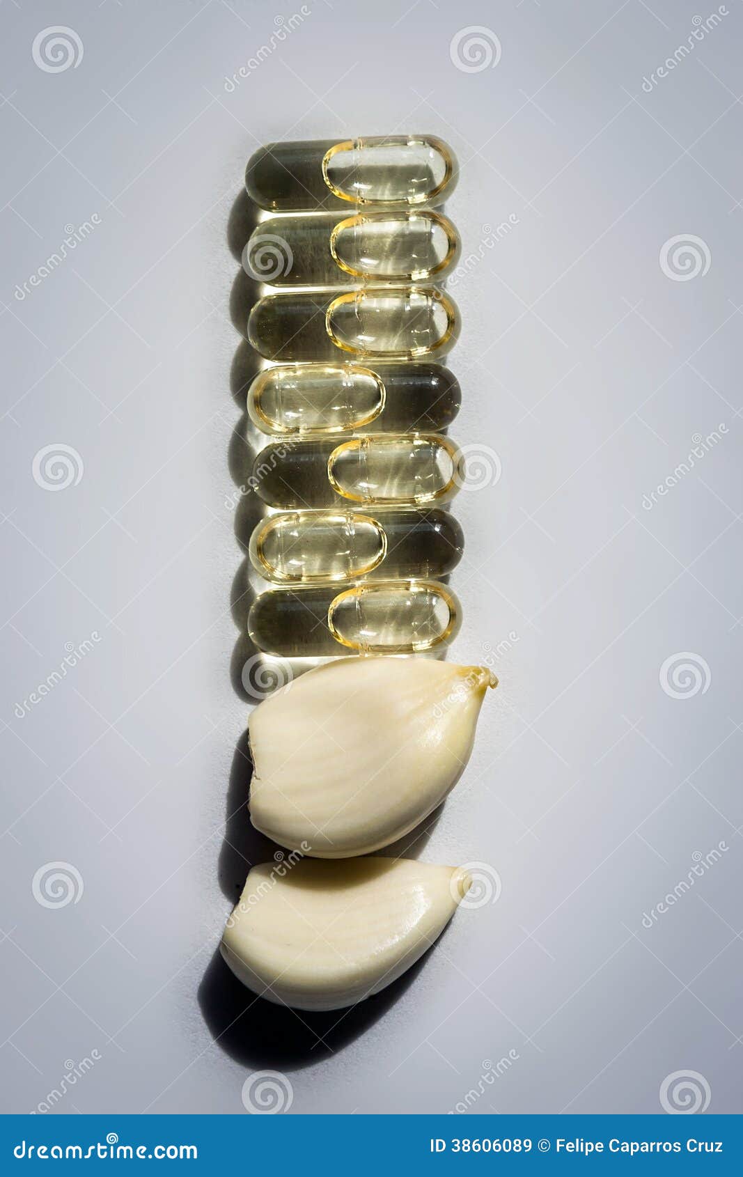 Garlic oil capsules stock image. Image of medication - 38606089