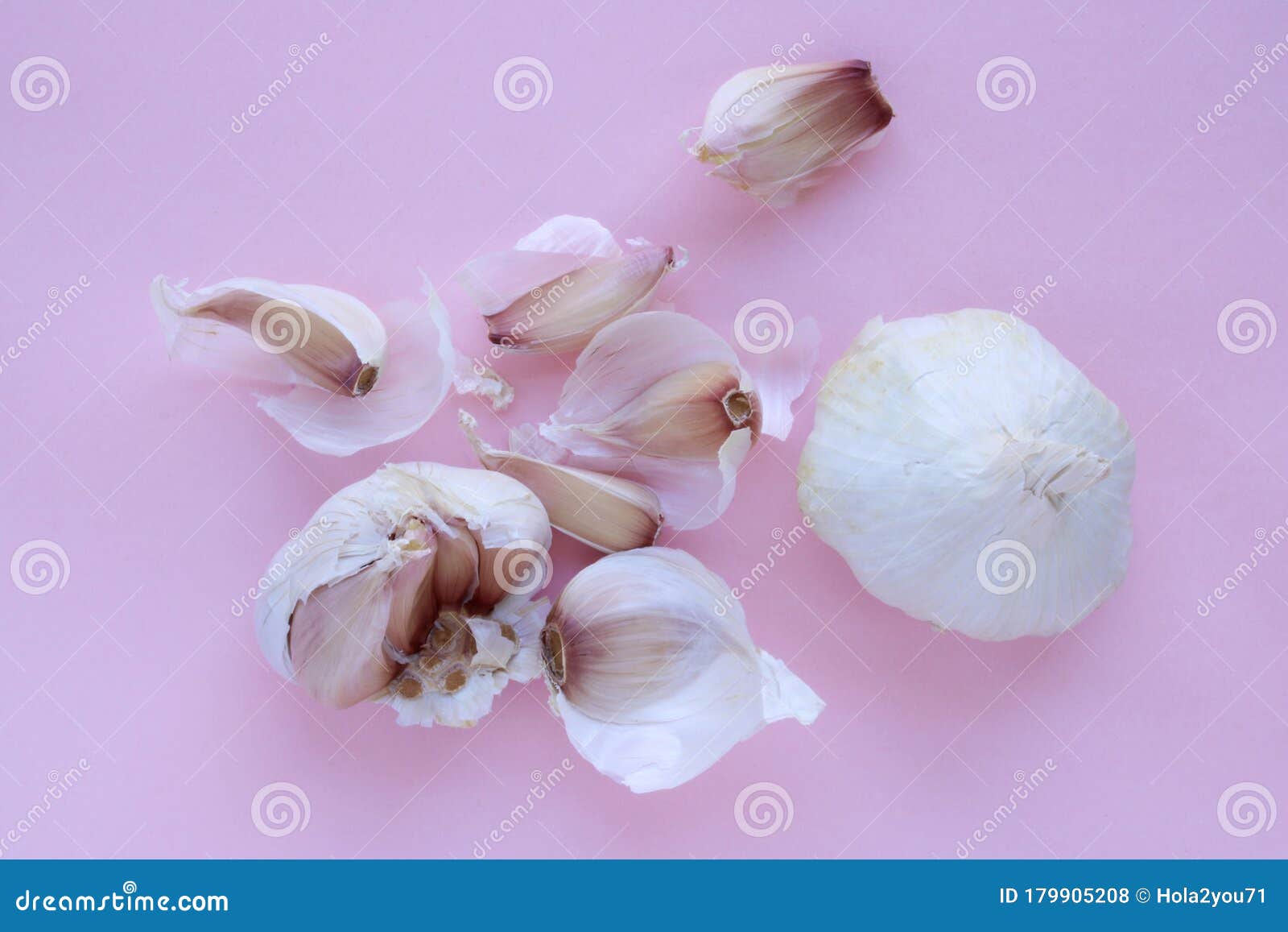 Garlic in pink stock photo. Image of filter, view, preparation - 179905208