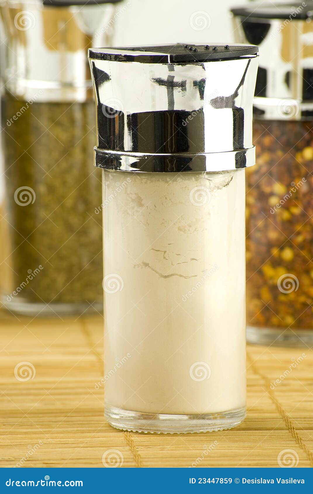 Garlic powder stock image. Image of herbs, dried, container - 23447859