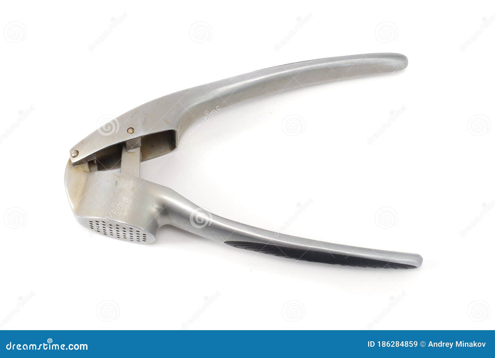 Garlic Press Isolated on White with Clipping Path Stock Image - Image ...