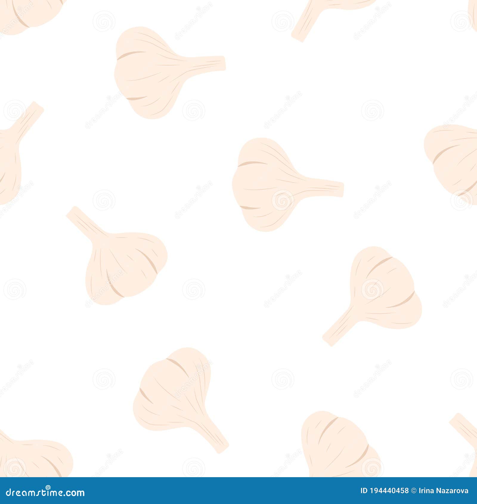 Garlic. Seamless Vector Patterns Stock Vector - Illustration of ...