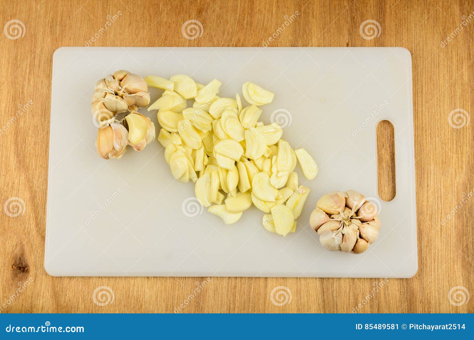 Garlic slice stock image. Image of prepare, organic, slice - 85489581