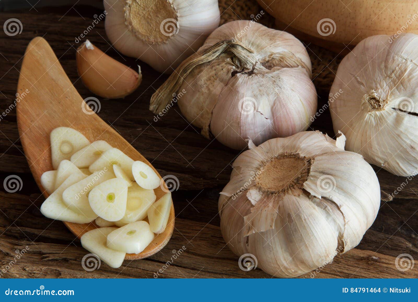 Garlic sliced with head stock photo. Image of sliced - 84791464