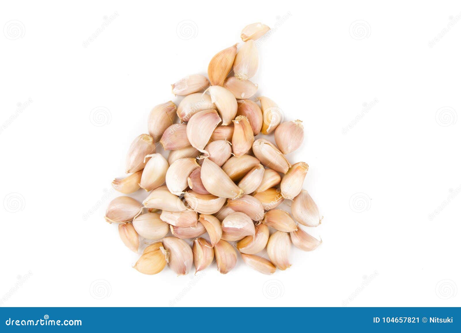 Garlic Stack on White Background Stock Image - Image of ingredient ...