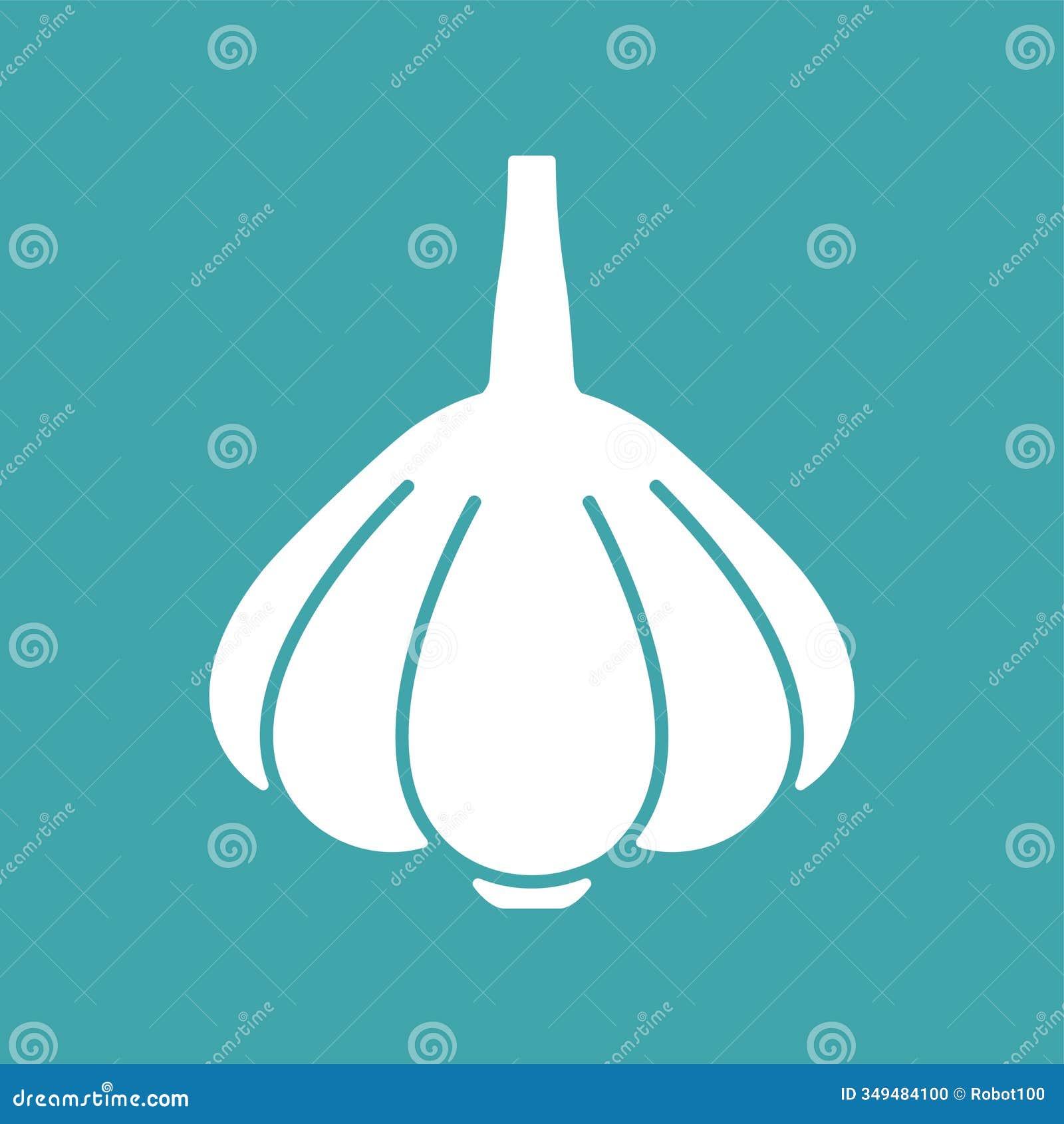 Garlic Symbol Isolated. Vegetable Icon Sign Stock Illustration ...