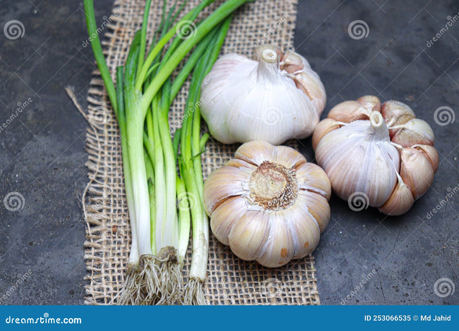 Garlic with Tree on Kitchen Stock Image - Image of aromatic, food ...