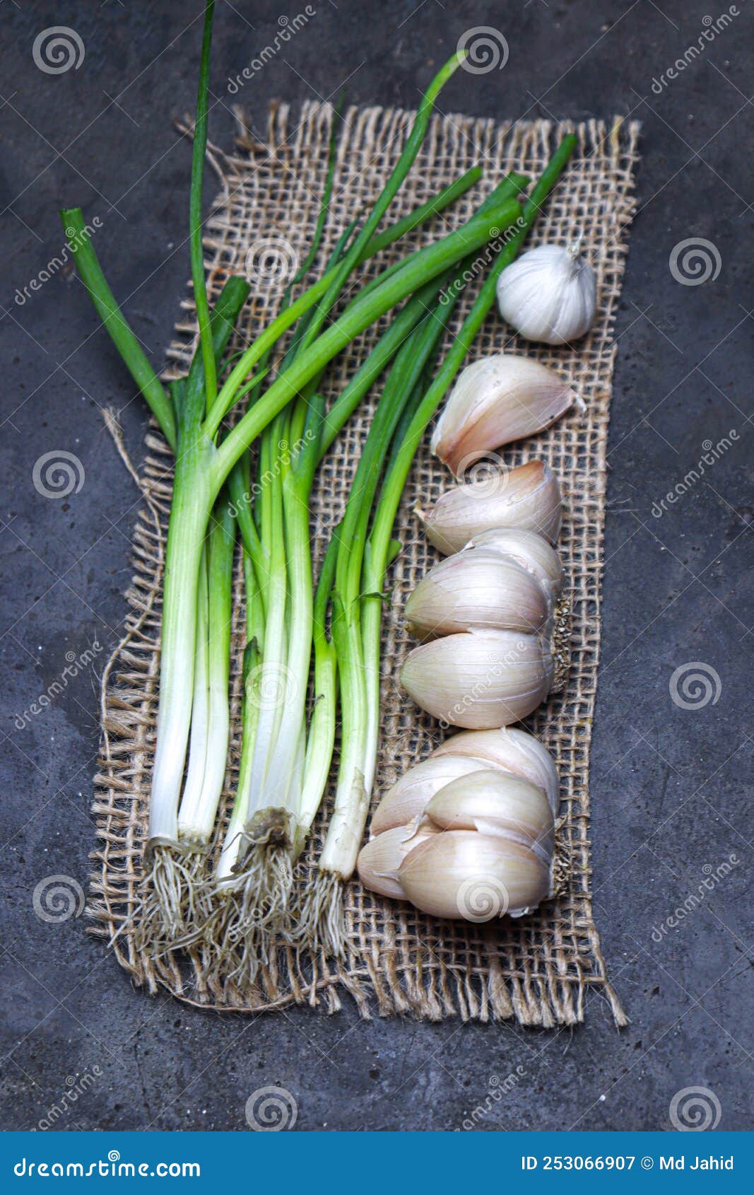 Garlic with Tree on Kitchen Stock Image - Image of organic, favor ...