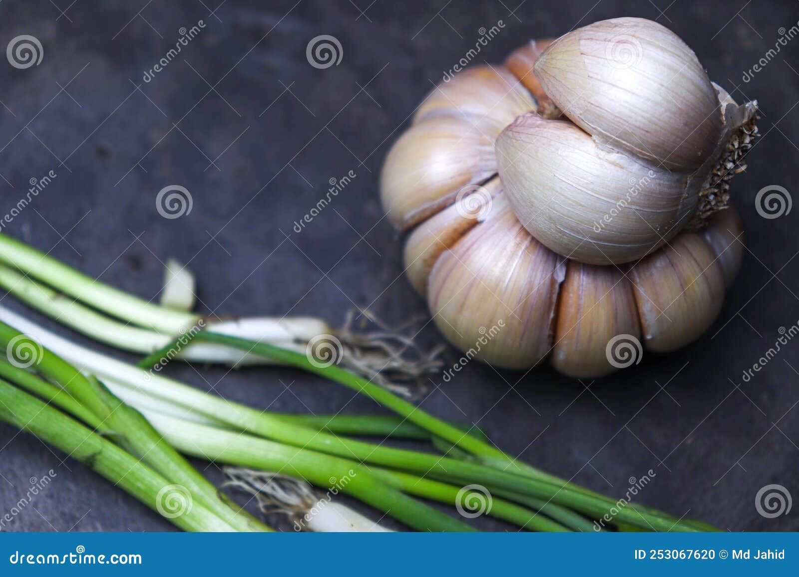 Garlic with Tree on Kitchen Stock Photo - Image of isolated, health ...