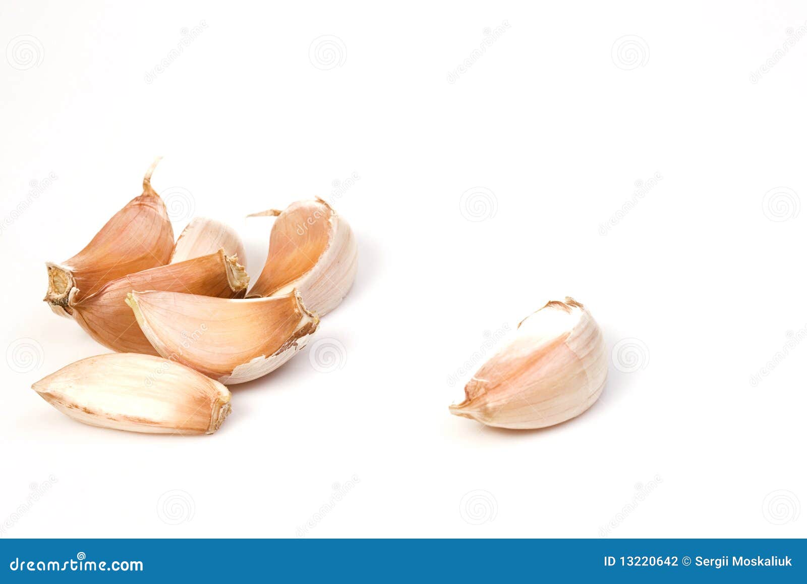 Garlic on a White Background Stock Photo - Image of herb, clove: 13220642