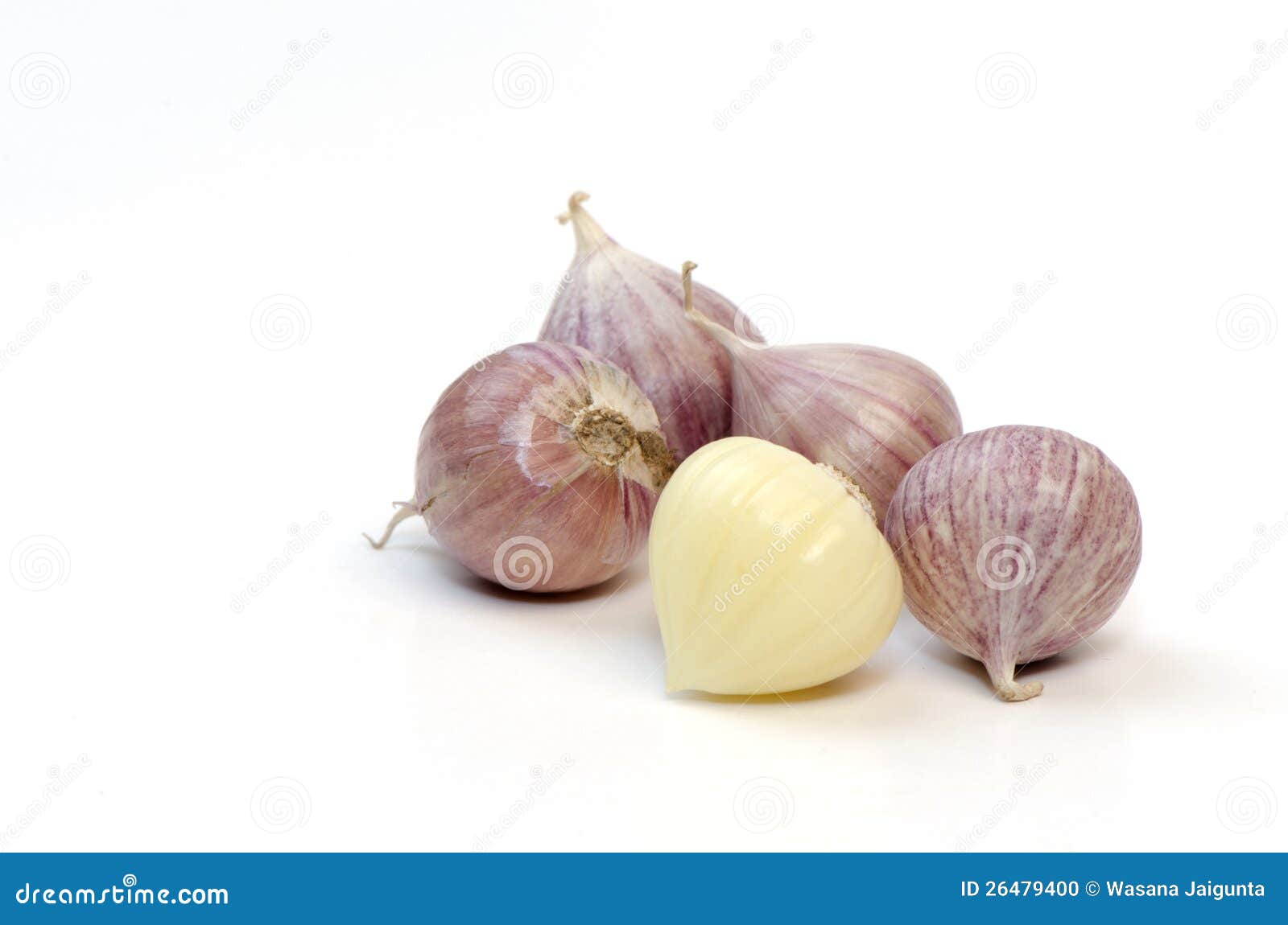 Garlic on a White Background. Stock Photo - Image of fresh, relish ...