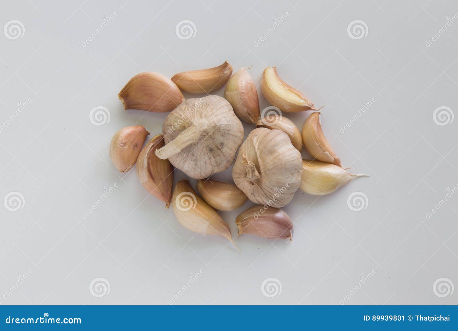 Garlic on a White Background Stock Image - Image of plant, harvest ...